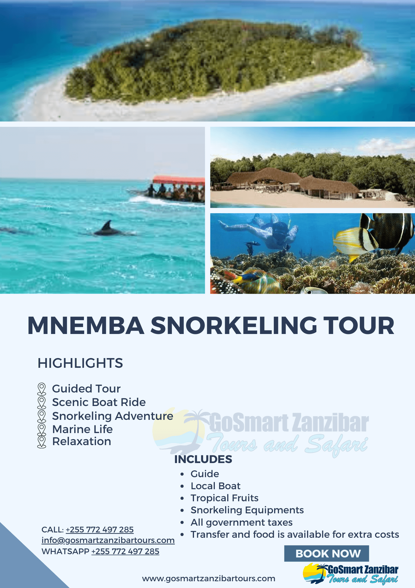 Mnemba Atoll Snorkeling Tour Zanzibar | Book Now