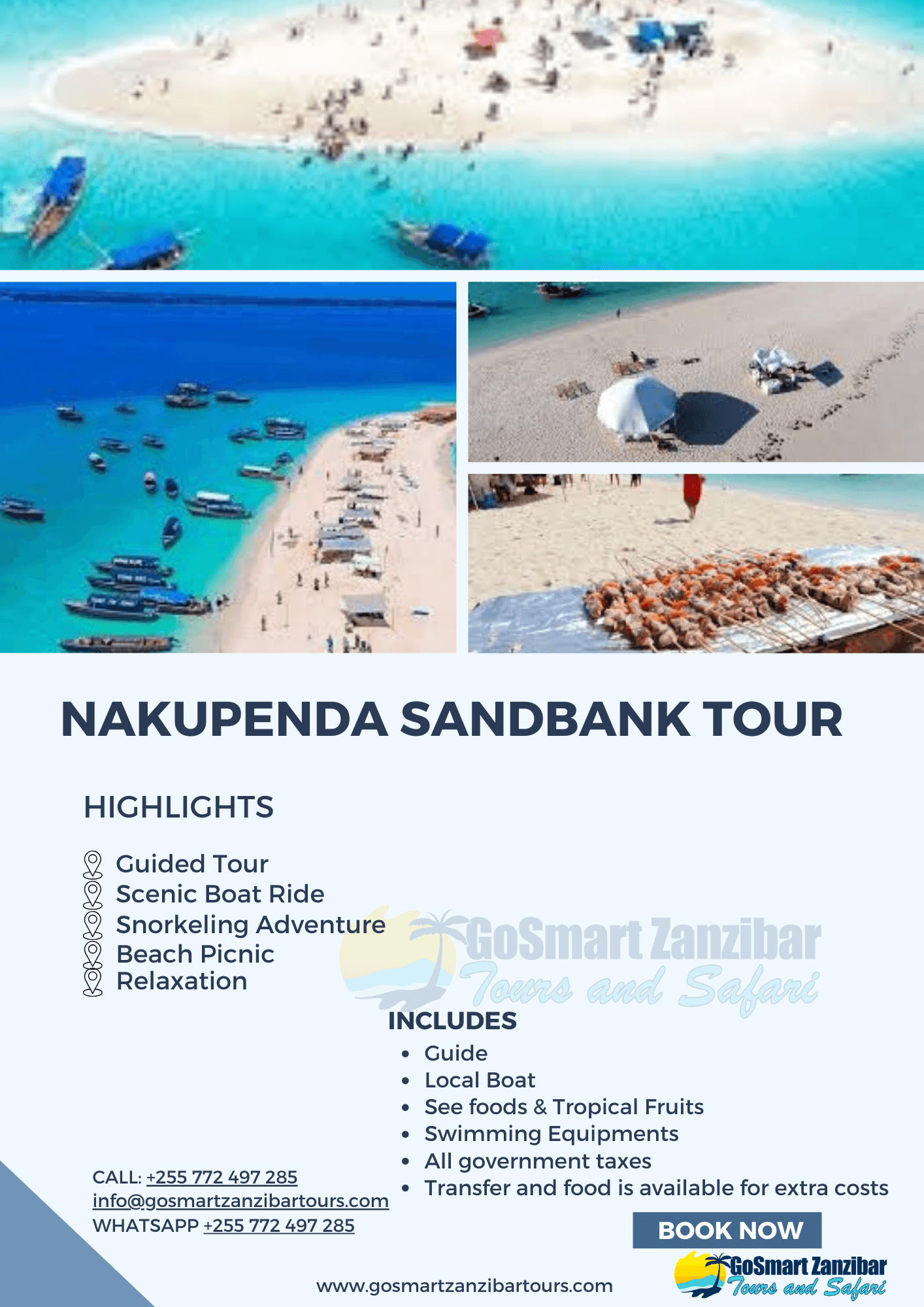 Nakupenda Sandbank Tour Zanzibar | Book Now