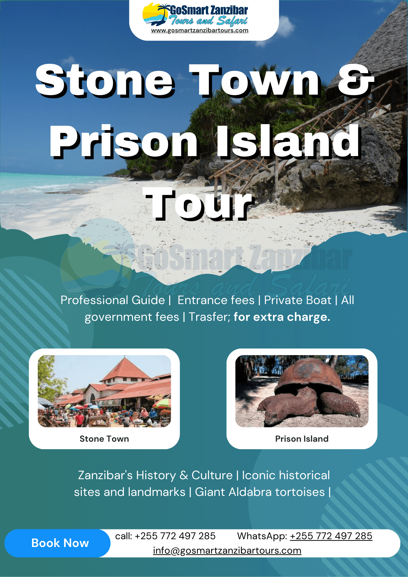 Stone Town & Prison Island Tour | Zanzibar Excursions